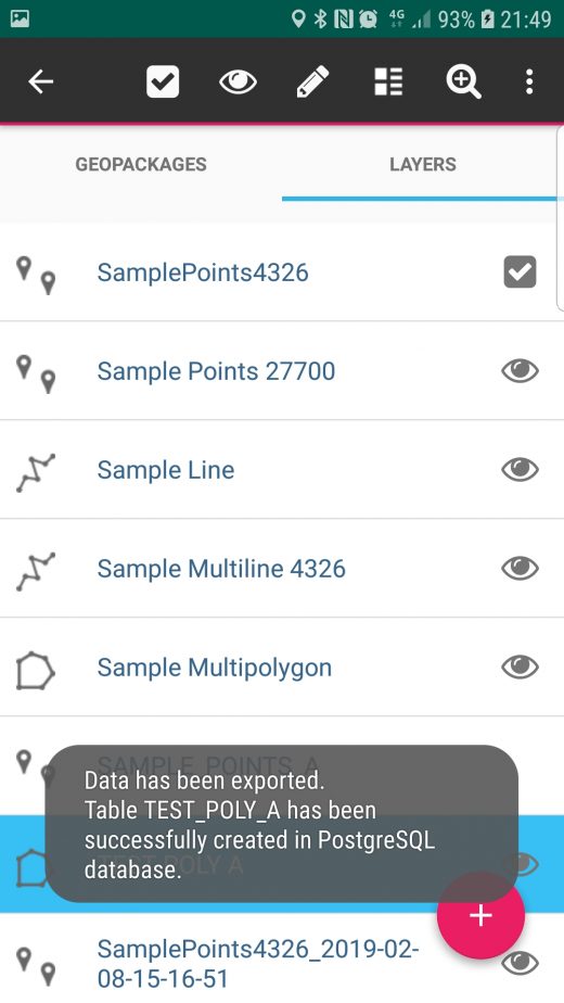 Direct Export to PostgreSQL database - Mapit Spatial - Geopackage manager